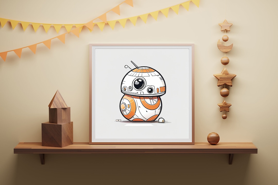 Star Wars BB8 Poster Line Art Print Minimalist BB8 Star Wars - Etsy