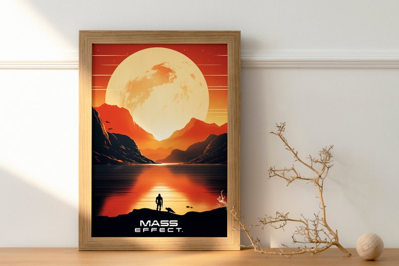 Mass Effect Gaming Minimalistic PRINTED POSTER Jaal Mass Effect N7 ...