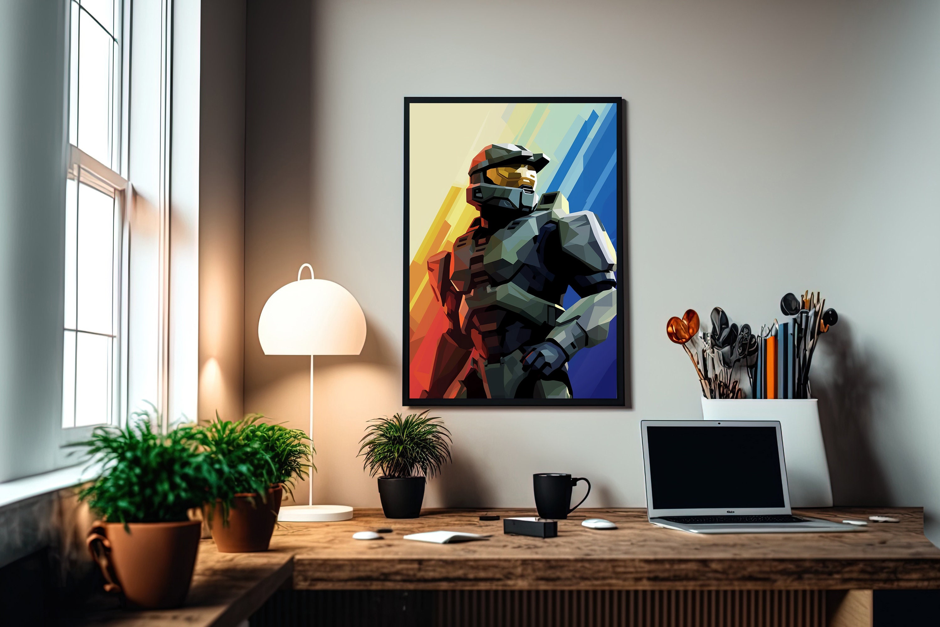 Master Chief Halo Poster Halo Gaming Poster Video Game Decor Digital ...