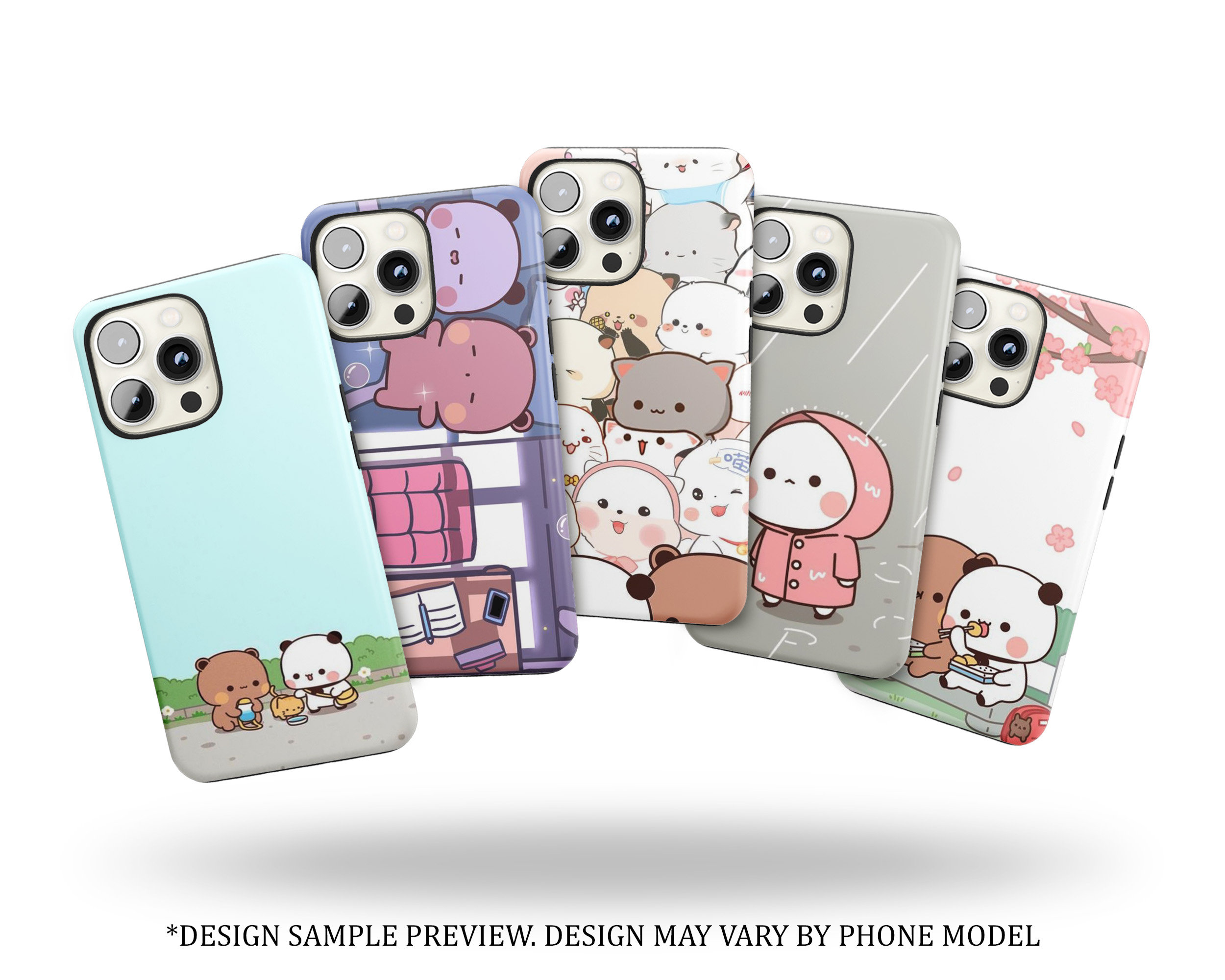 Bear and Panda Tough Case Bubu Dudu Snap Case for iPhone 14 Pro, 13, 12 ...