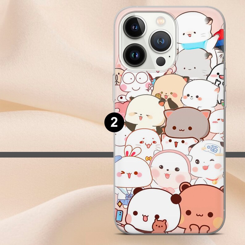Bear and Panda Phone Case Bubu Dudu Cover for iPhone 14, 13 12 11 Pro ...