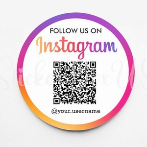 Custom Instagram QR Code Stickers | Personalized Shipping QR Code ...