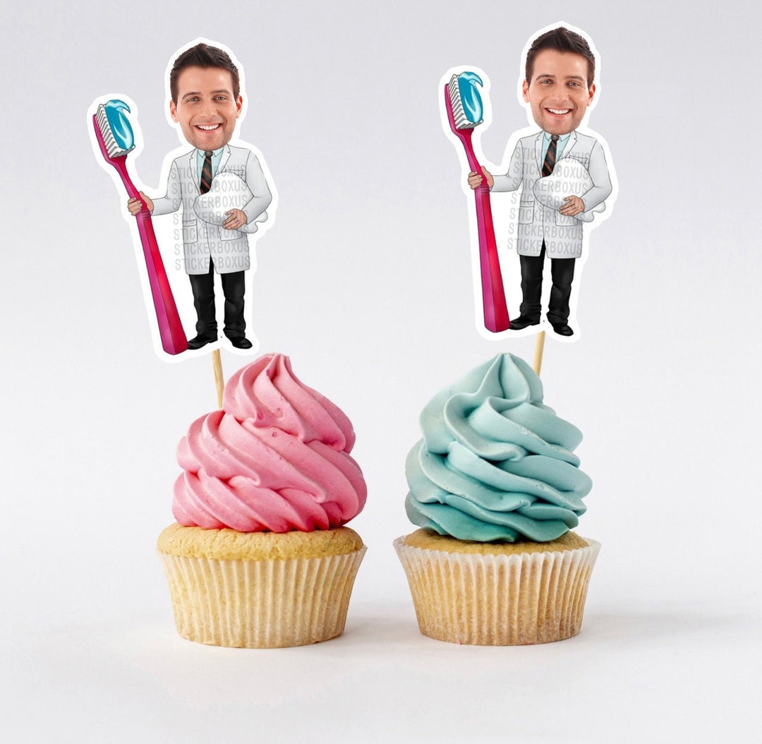 Dentist Photo Cupcake Toppers | Graduation Medical Cupcake Topers ...