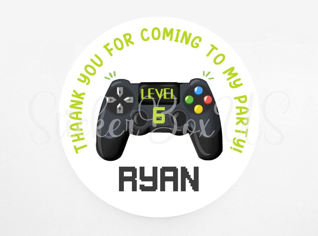 Game Personalized Birthday Stickers | Game Birthday Stickers | Stickers ...