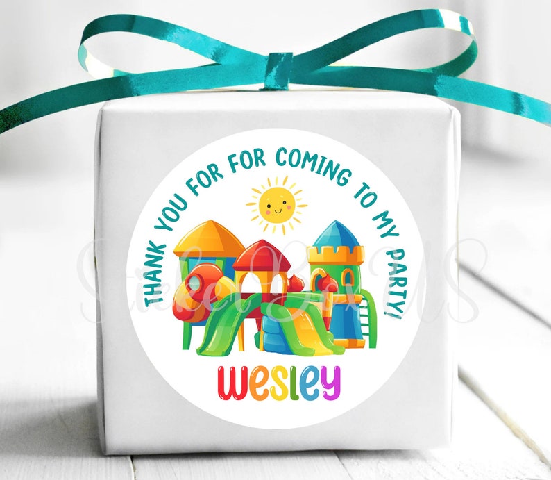 Playground Birthday Favor Stickers | Kids Birthday Stickers | Stickers ...