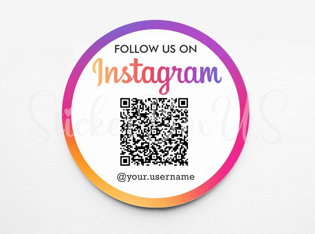 Custom Instagram QR Code Stickers | Personalized Shipping QR Code ... Custom Instagram QR Code Stickers | Personalized Shipping QR Code ...