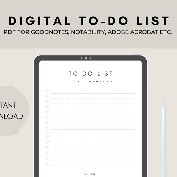 Goodnotes Work Checklist - Etsy