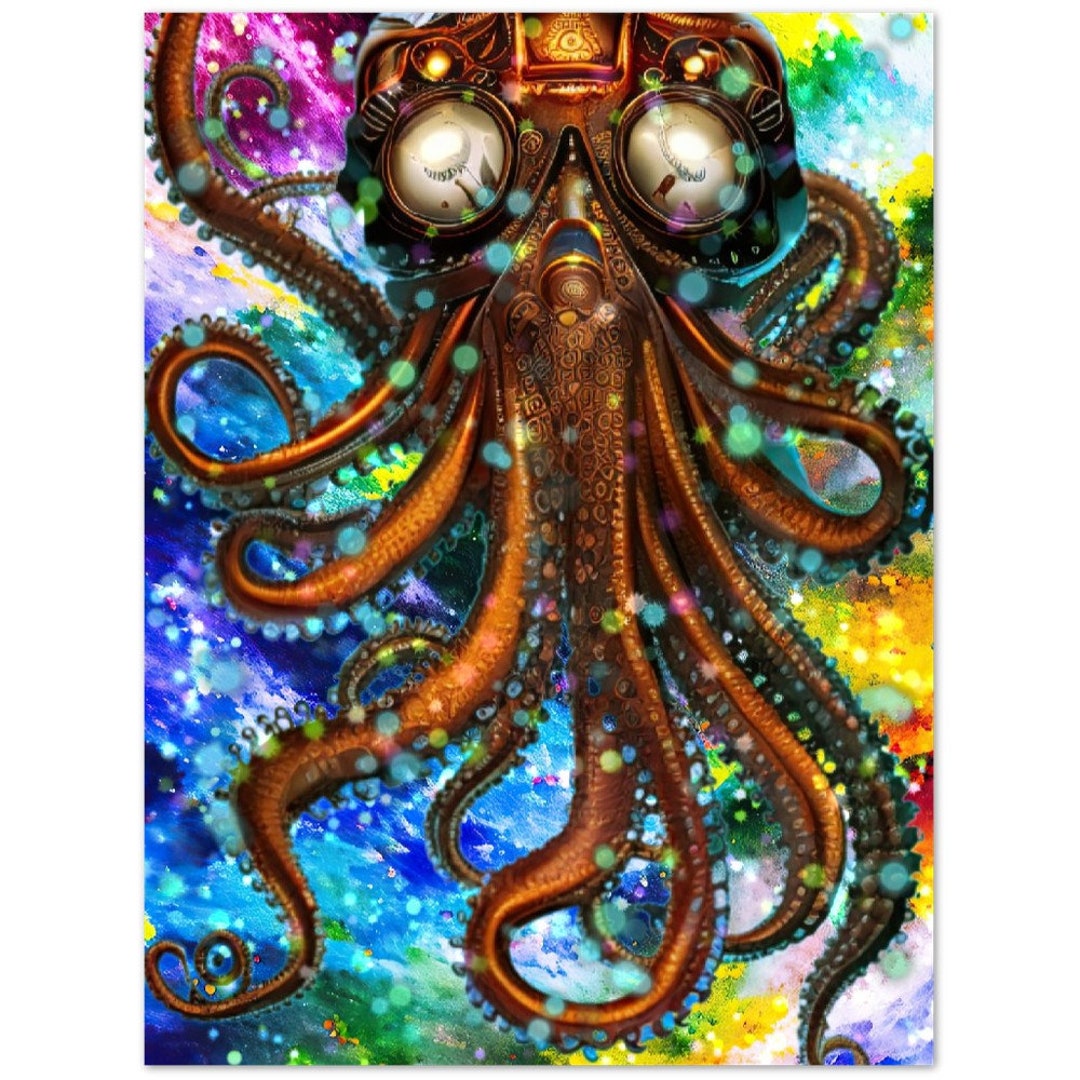 Trippy Octopus Poster - Etsy