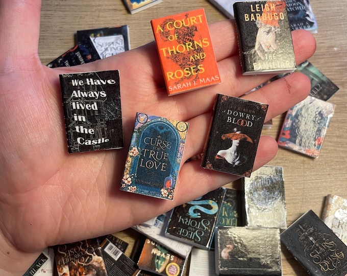 MINIATURE BOOKS for TBR Jar or Mini Bookshelf - Customisable - Handmade ...
