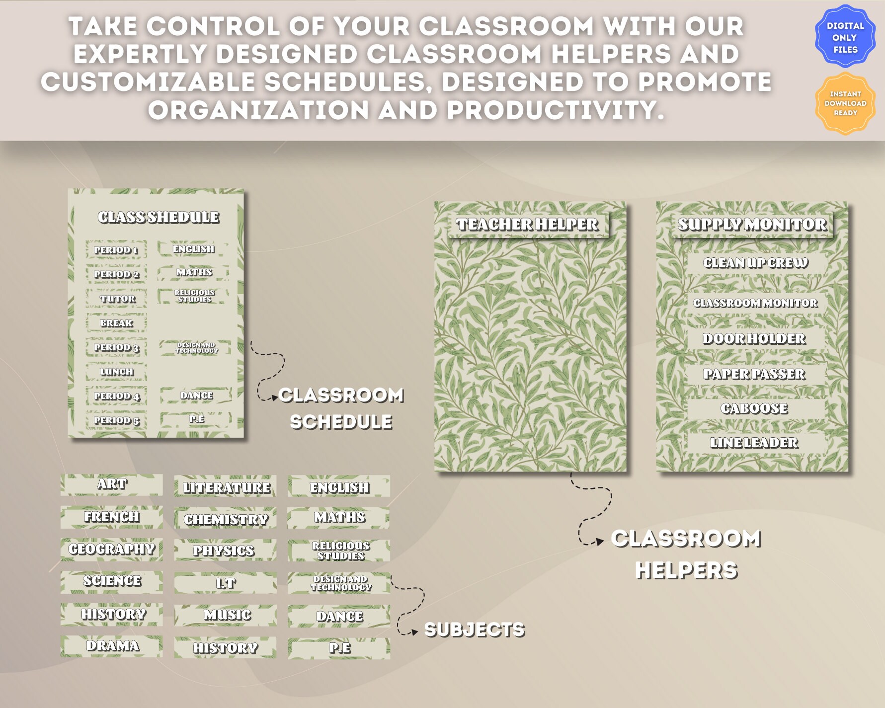 Light Green Classroom Essentials: Behavior Management Tools ...