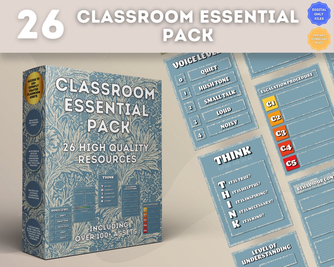 Light Blue Classroom Essentials: Behavior Management Tools, Decorations ...