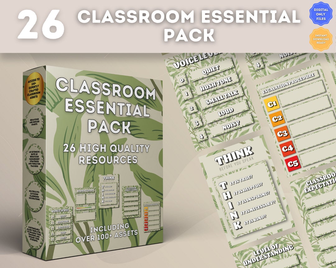 Light Green Classroom Essentials: Behavior Management Tools ...
