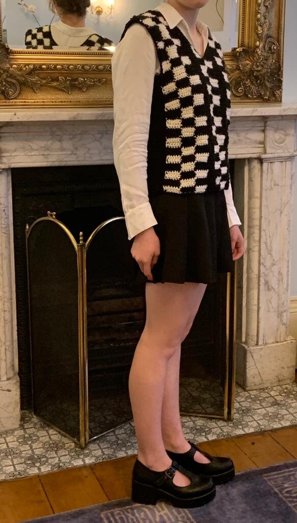 Wednesday Vest, Wednesday Addams Clothes, Wednesday Top, Black and ...