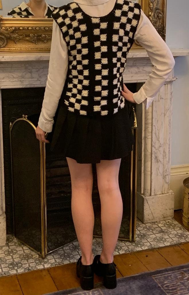 Wednesday Vest, Wednesday Addams Clothes, Wednesday Top, Black and ...