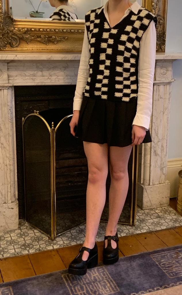 Wednesday Vest, Wednesday Addams Clothes, Wednesday Top, Black and ...