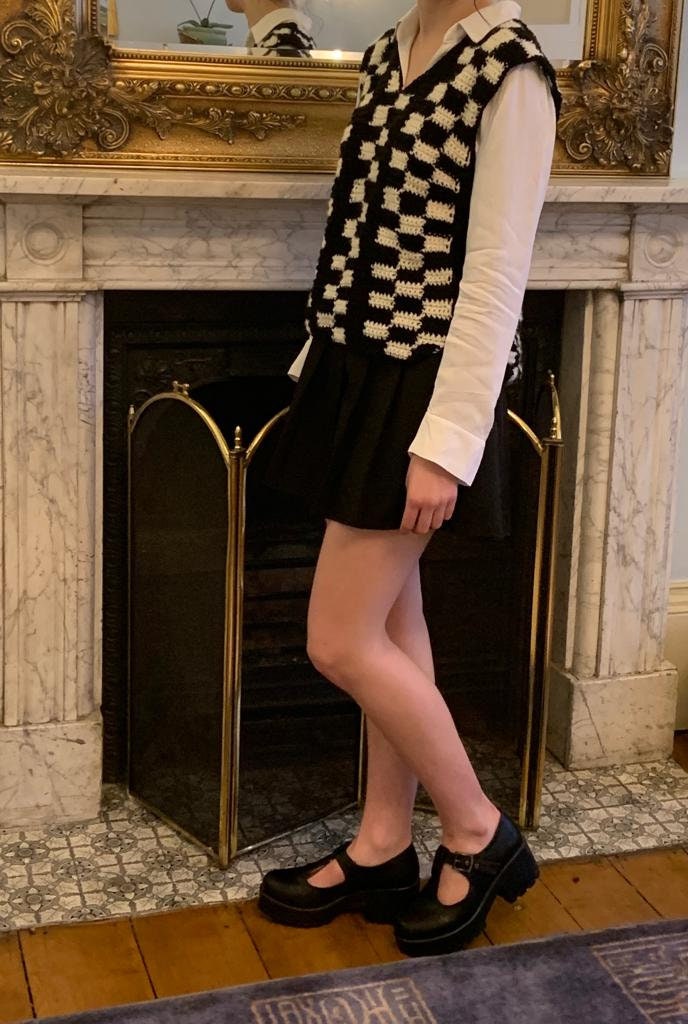 Wednesday Vest, Wednesday Addams Clothes, Wednesday Top, Black and ...