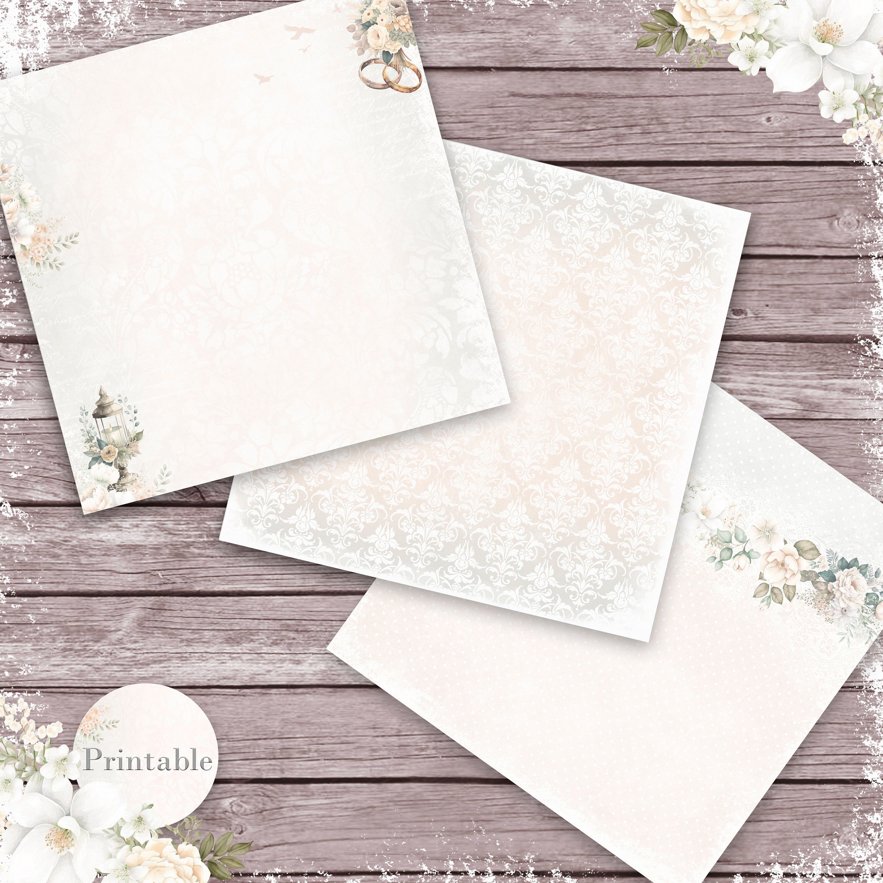 Complete Collection/wedding Digital Paper/color Champagne Digital Paper ...
