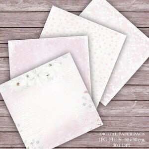 Floral Digital Paper Pack.pink and Beige Scrapbook Paper.printable ...
