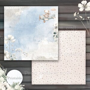 Baby Boy Digital Paper.pink Baby Shower Papers.baby Girl Scrapbook ...