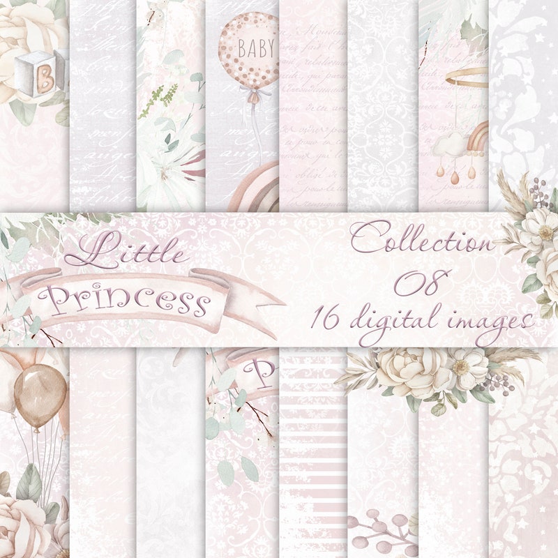 Girl Digital Paper - Etsy