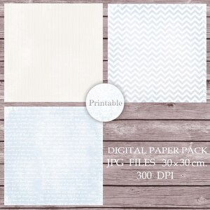 Baby Boy Digital Paper.baby Boy Scrapbook Nursery Background. Baby ...