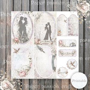 Wedding Digital Paper/printable Digital Wedding Stationery/digital ...