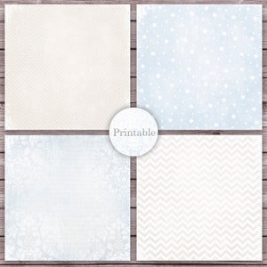 Baby Boy Digital Paper.baby Boy Scrapbook Nursery Background. Baby ...