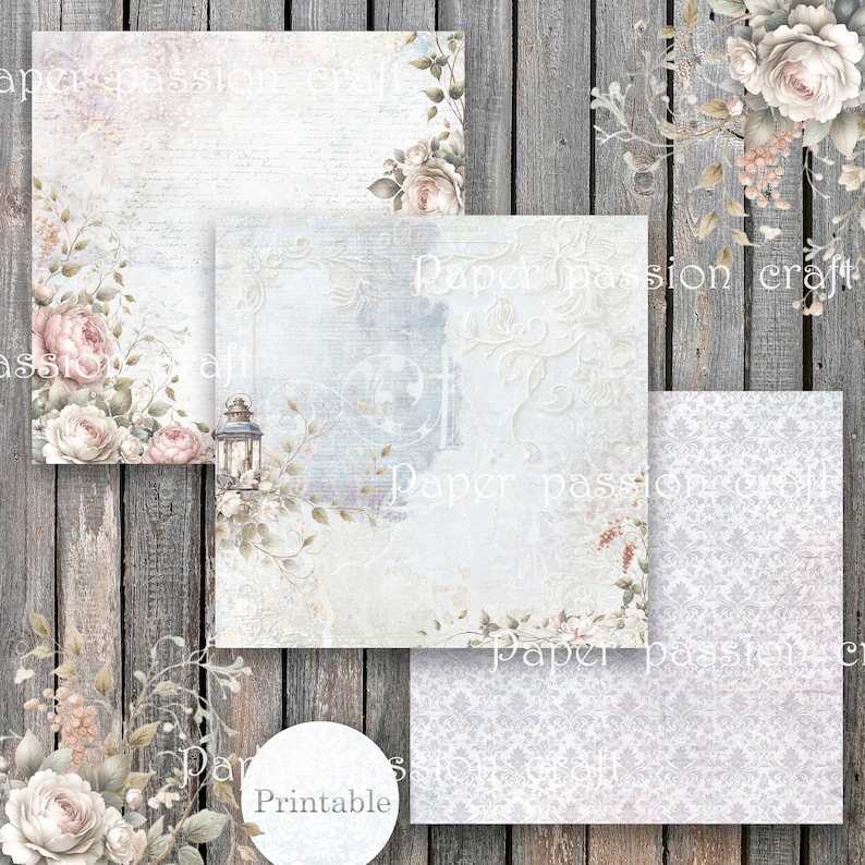 Wedding Digital Paper/printable Digital Wedding Stationery/digital ...