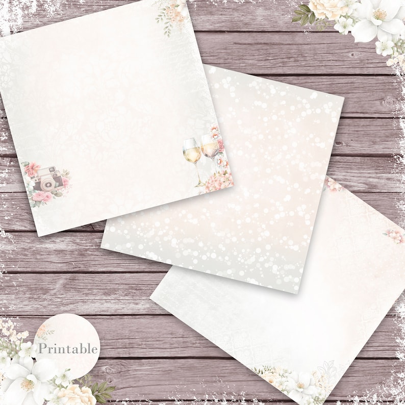 Complete Collection/wedding Digital Paper/color Champagne Digital Paper ...