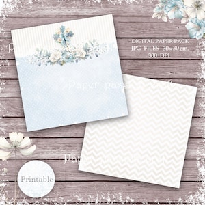Baptism Digital Paper.boy Baptism Paper.christening Scrapbook Paper ...