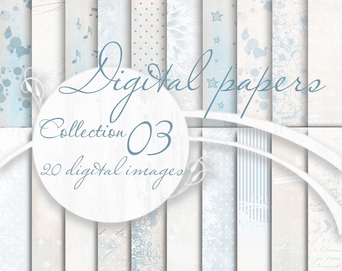 Baby Boy Digital Paper.baby Boy Scrapbook Nursery Background. Baby ...