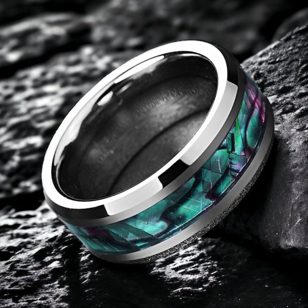 Abalone Wedding Ring - Etsy