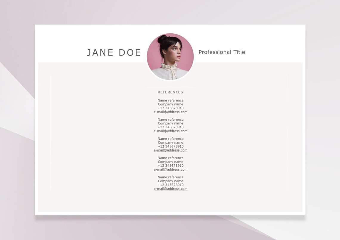 Liggend Cv-sjabloon Voor Word En Pages - Etsy