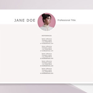 Liggend Cv-sjabloon Voor Word En Pages - Etsy