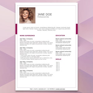 Cv-template Voor Word En Pages - Etsy