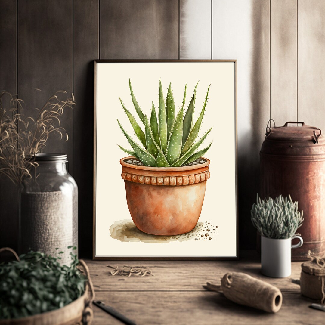 Aloe Vera Poster Unframed Print Poster, Home Decor Gift Art Prints ...