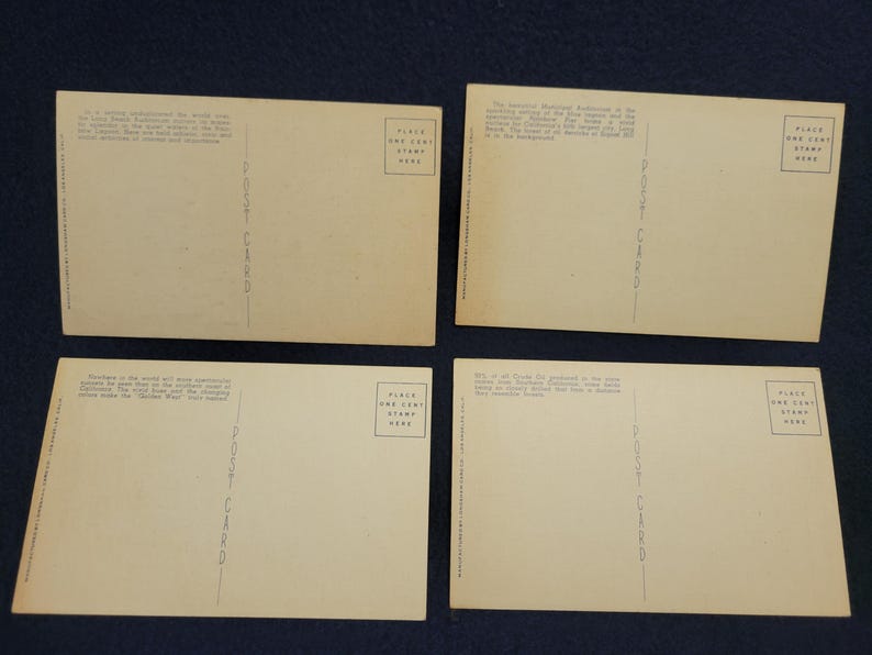 Set of 4 Vintage California Postcards - Etsy