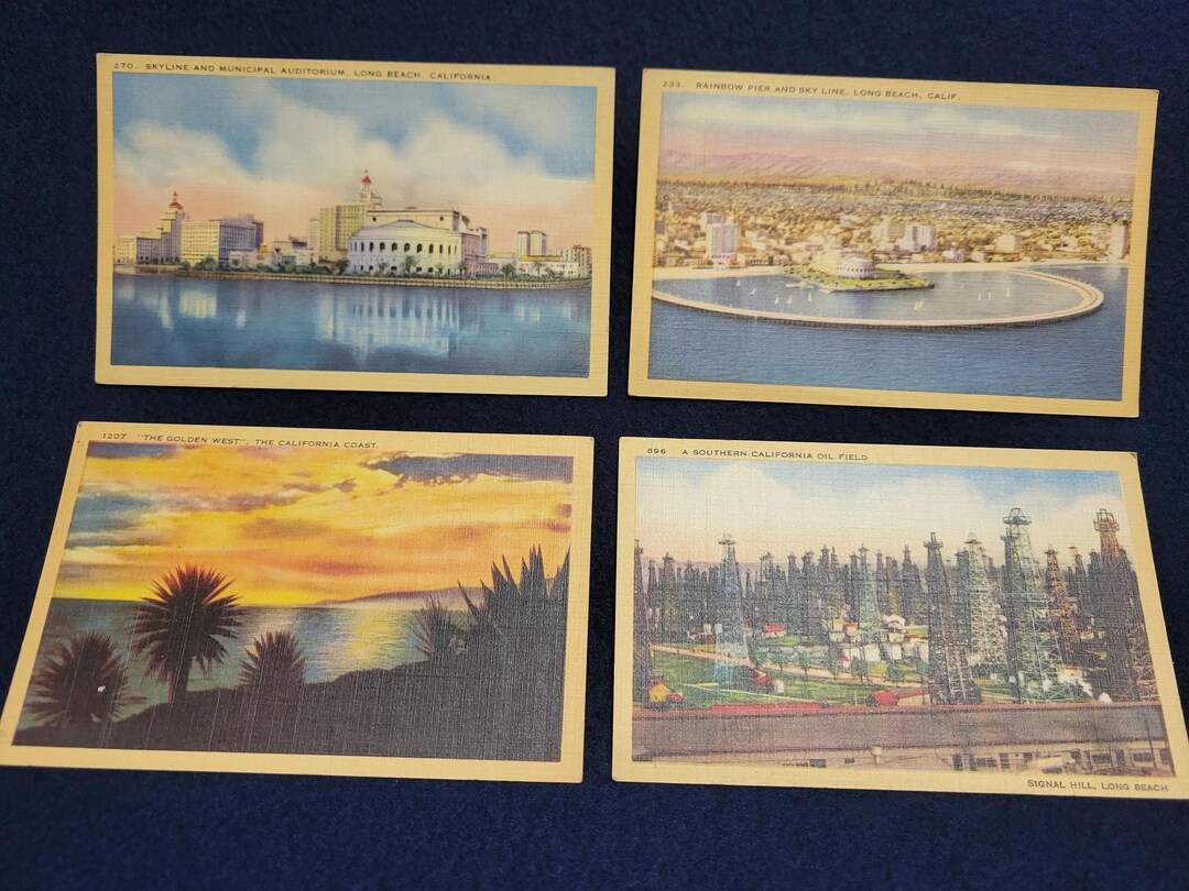Set of 4 Vintage California Postcards - Etsy