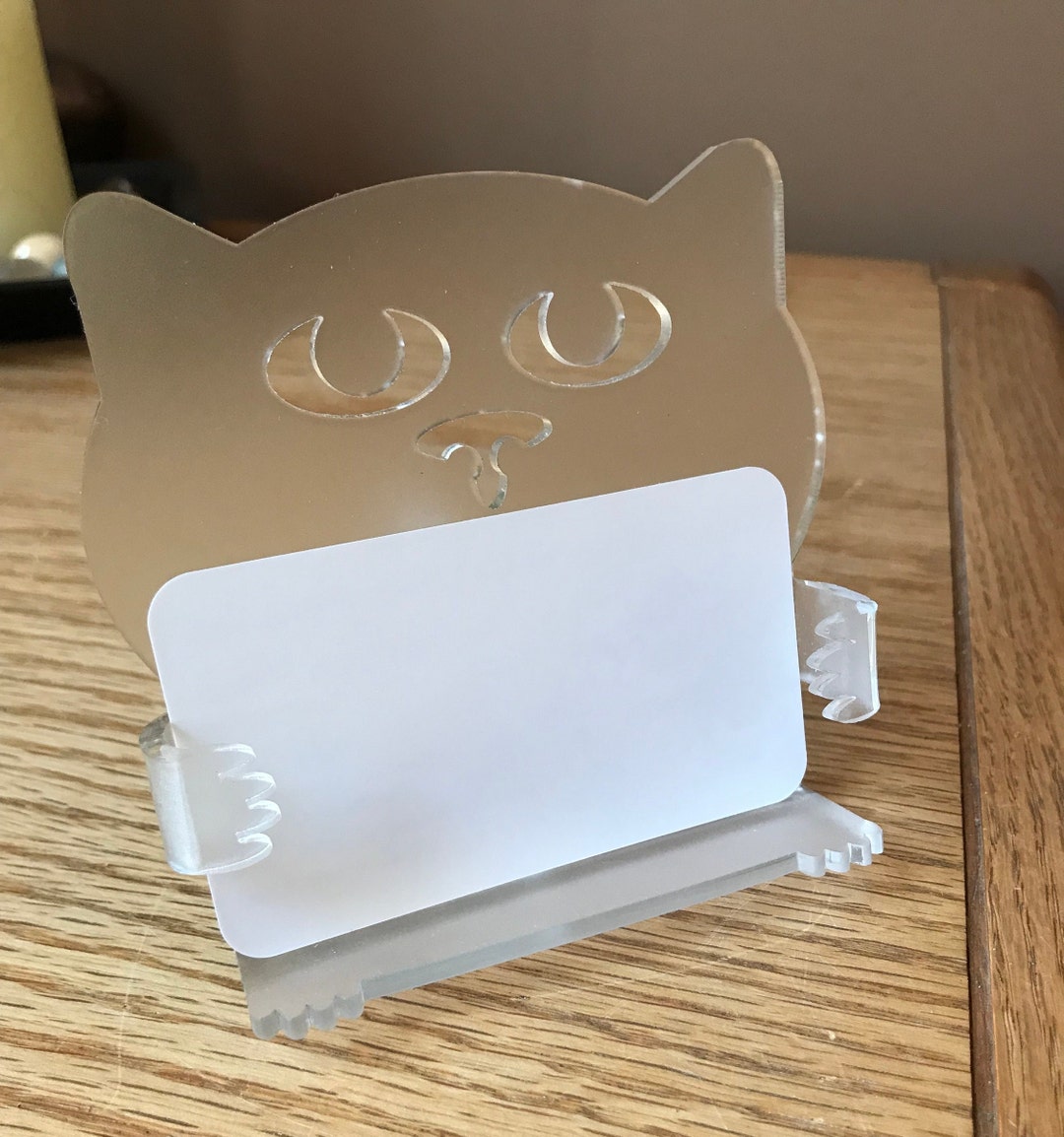 Kitty Cat Business Card Holder - Etsy