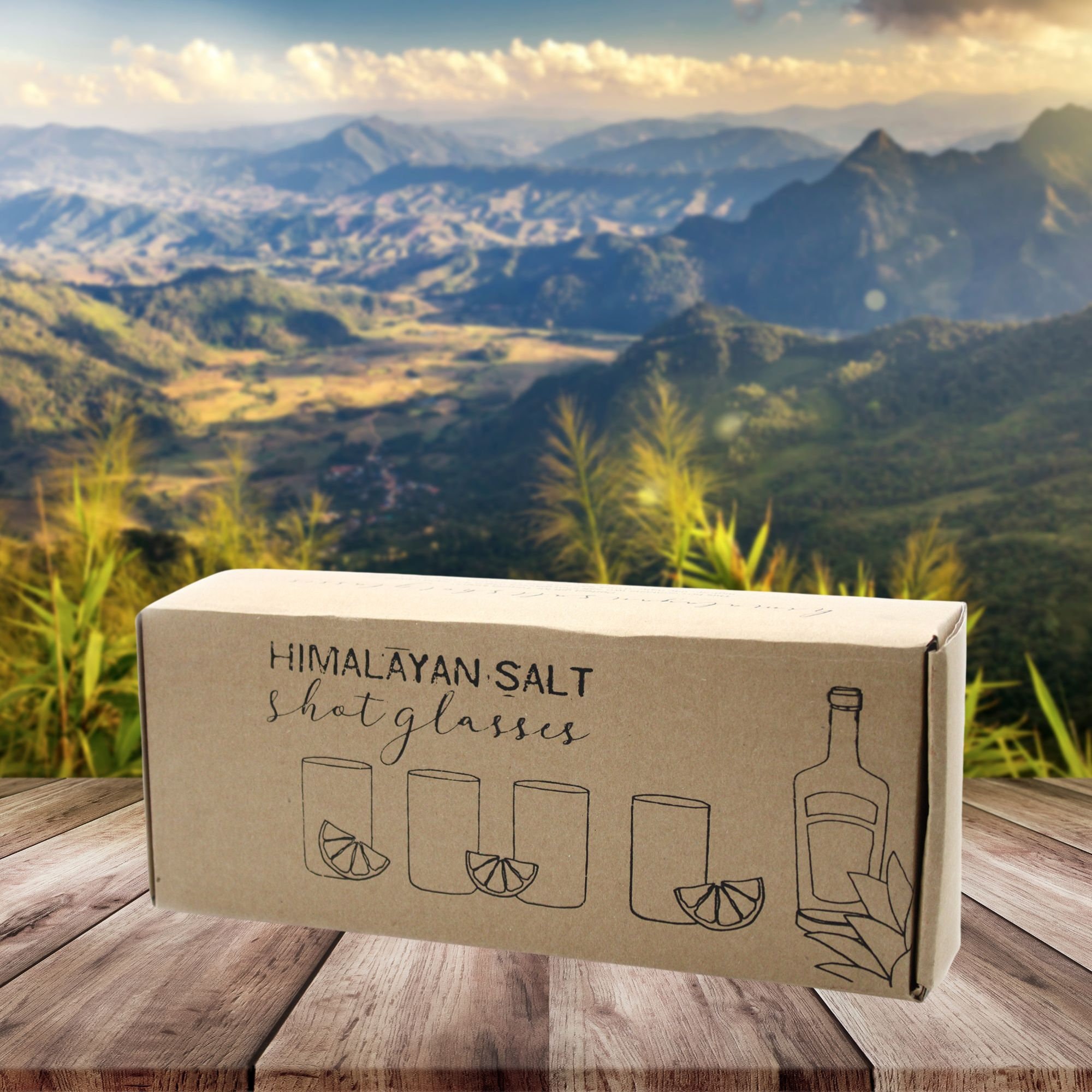 Stylish Shot Glass Set With Himalayan Salt Glasses and Tray A Perfect ...