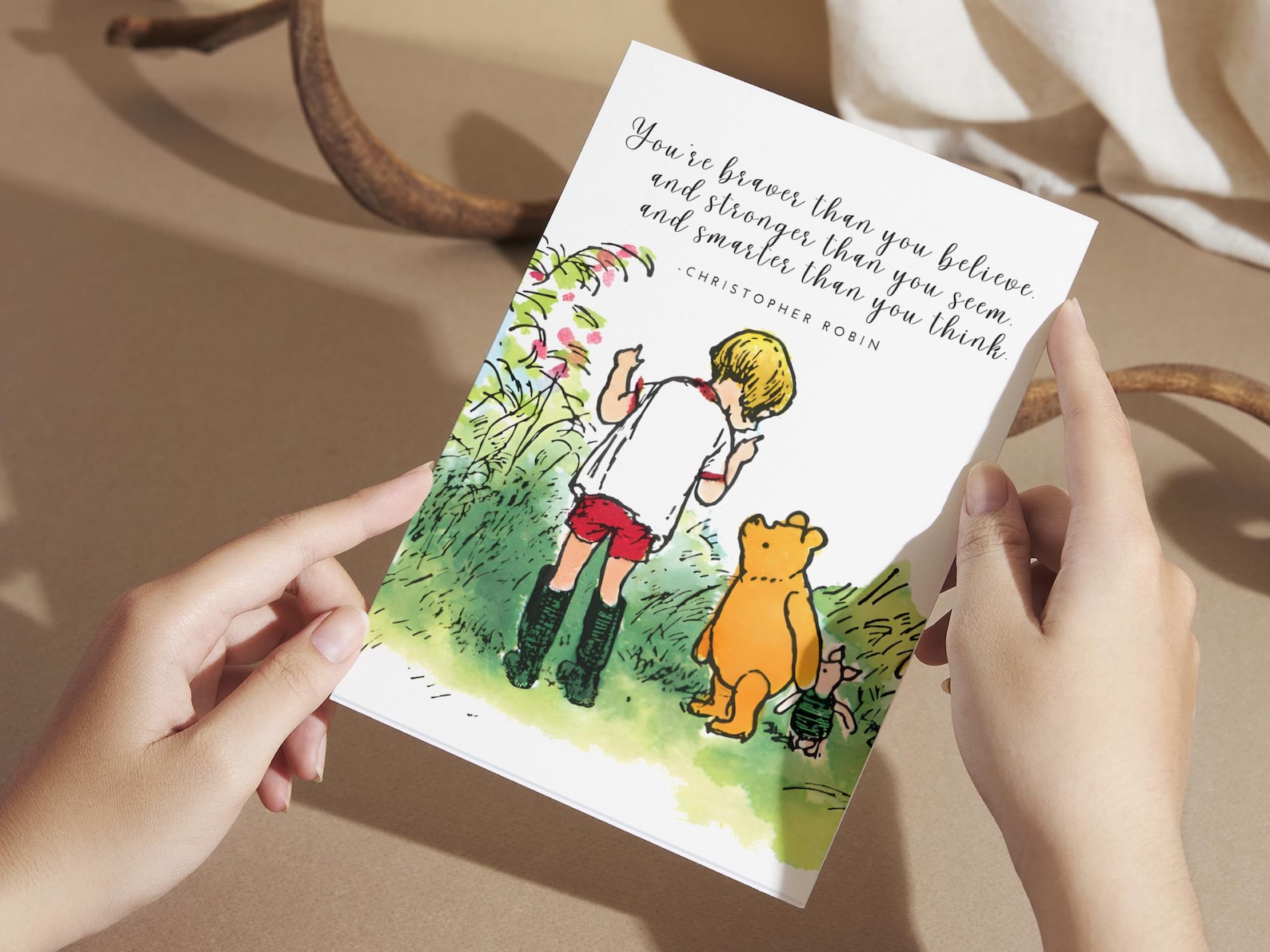 Winnie-the-pooh Back to School Card: Vintage Illustration (digital ...