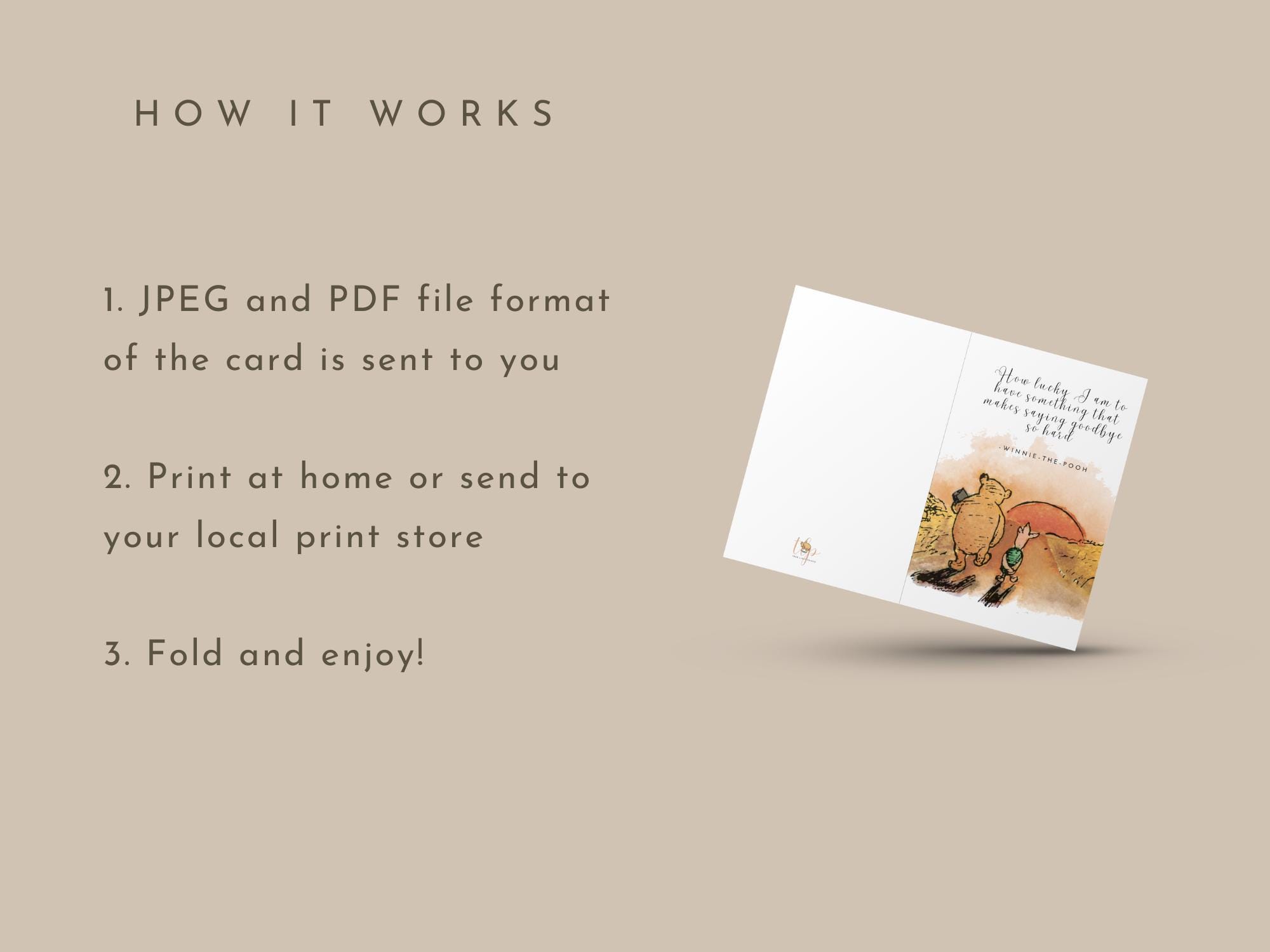 Winnie-the-pooh Sympathy Card Printable,instant Download,condolences ...
