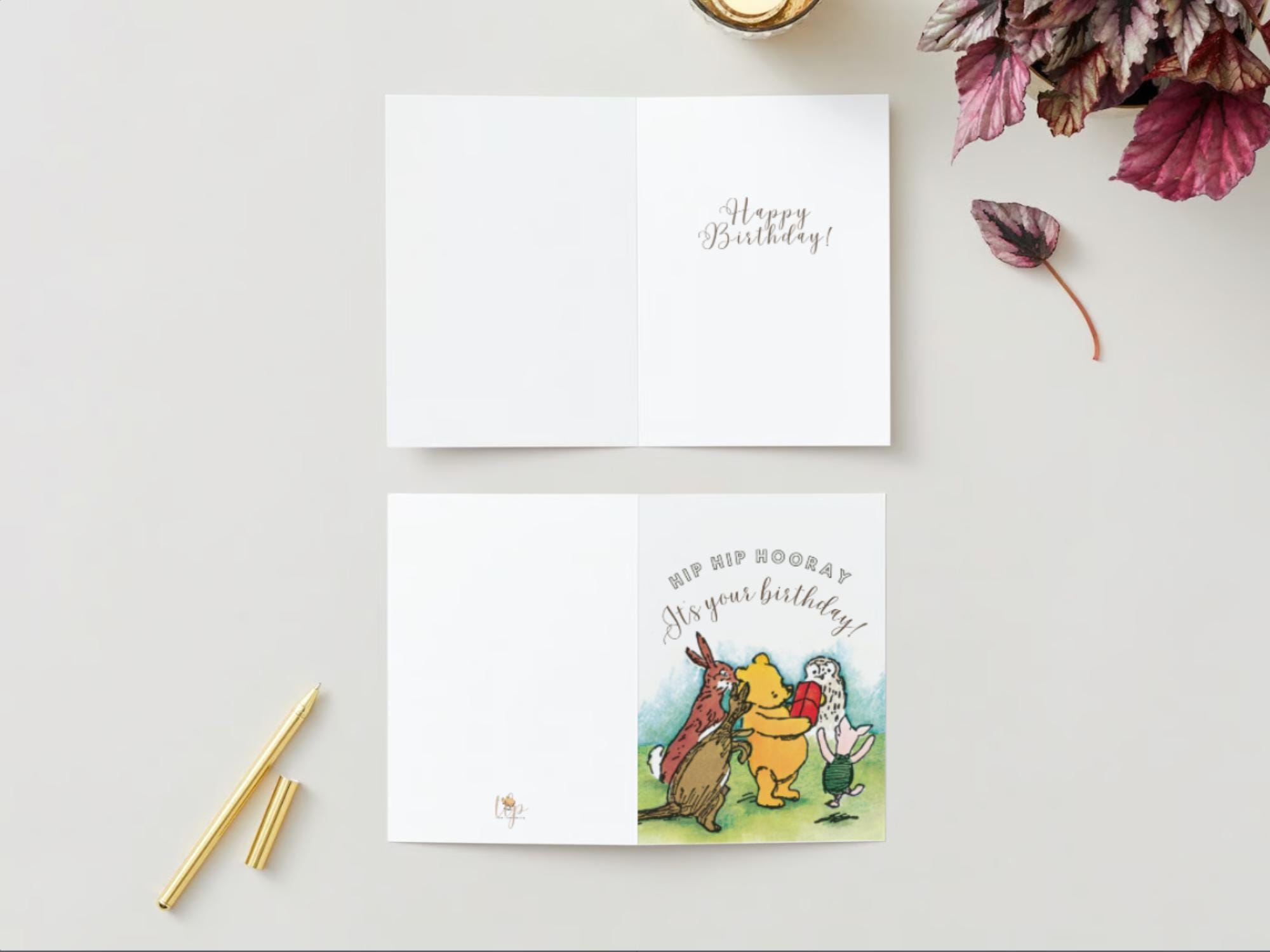 Winnie-the-pooh Happy Birthday Card Printable, Instant Download, Pooh ...