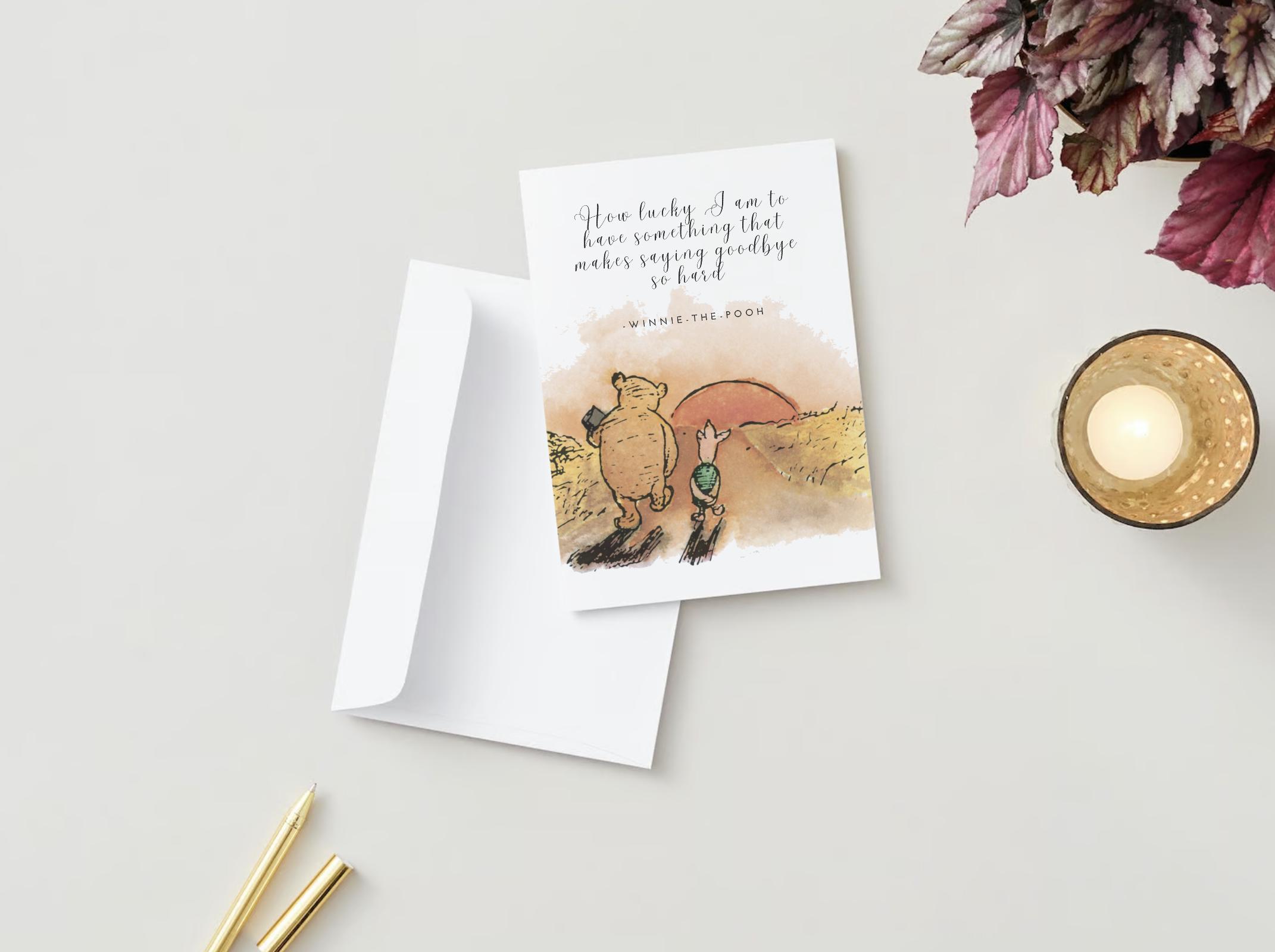 Winnie-the-pooh Sympathy Card Printable,instant Download,condolences ...