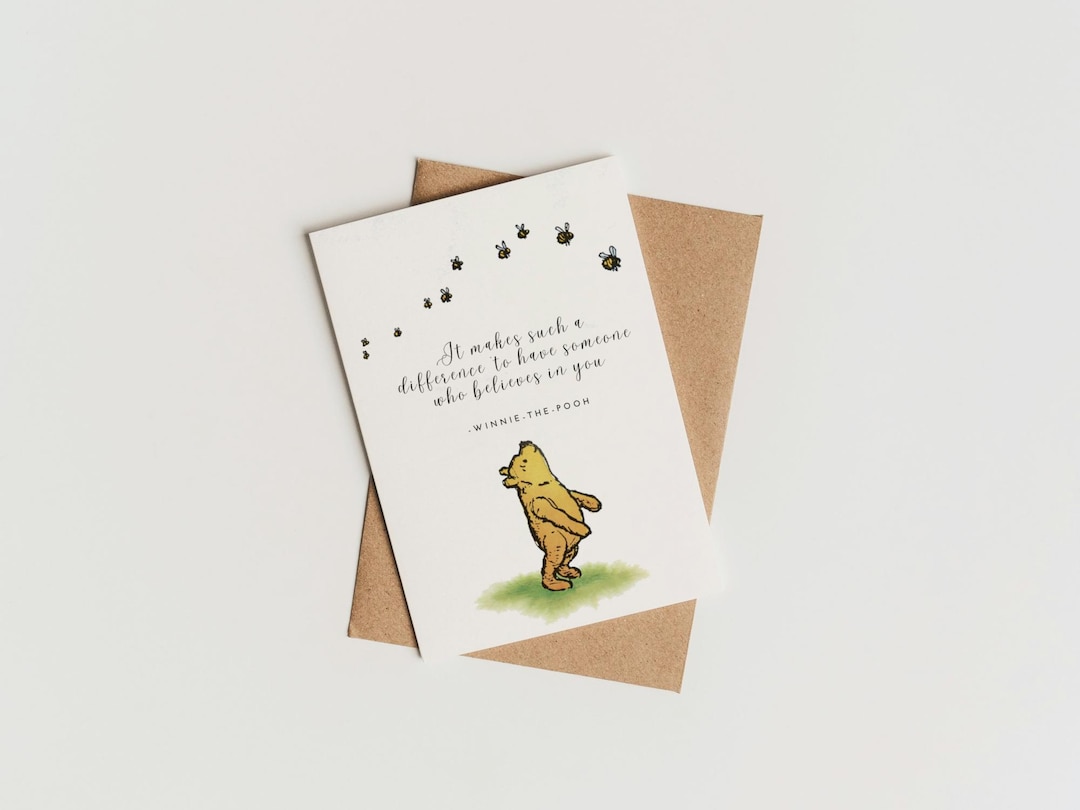 Winnie-the-pooh Teacher Appreciation Printable Card, Classic Pooh Bear ...