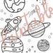 Printable Coloring Sheet Space Themed Coloring Sheet for Children Space ...