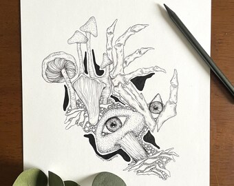 Abstract Mushroom - Etsy