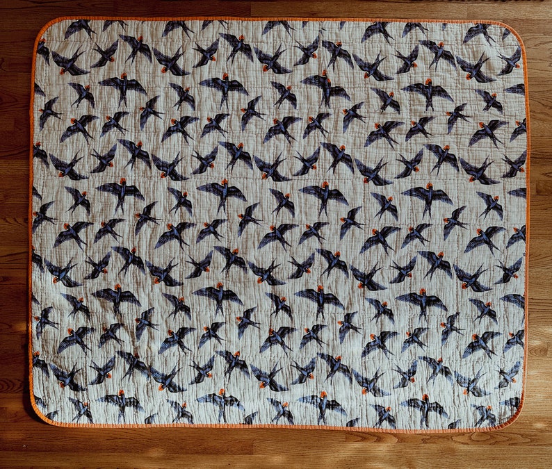 Muslin Quilt | “sparrow”, Size Full | 100% HAND SEWN - Etsy