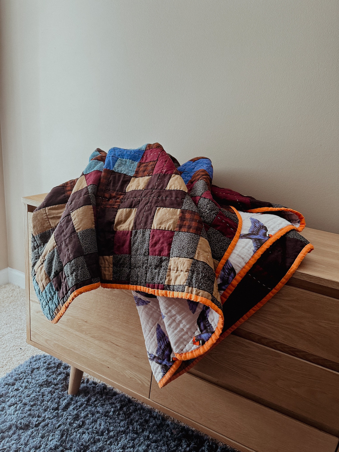 Muslin Quilt | “sparrow”, Size Full | 100% HAND SEWN - Etsy