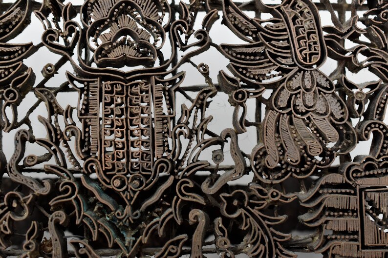 Antique Textile Stamp Batik Stamp Indonesian Copper Tjap Printing Block ...